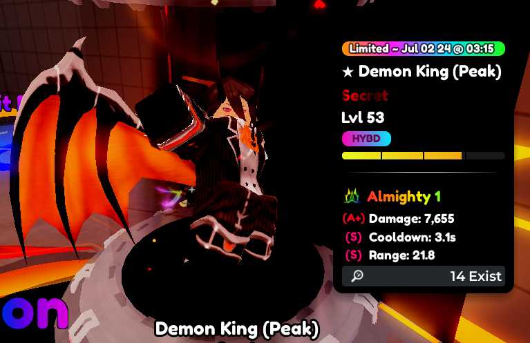 Demon King Almighty (50k Gems Gift) Instant Delivery Anime Defenders