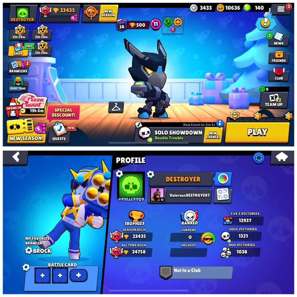 23.4k Trophy Max - Colt , Brock , Crow | Brawler 55 Skin 32 | #B392