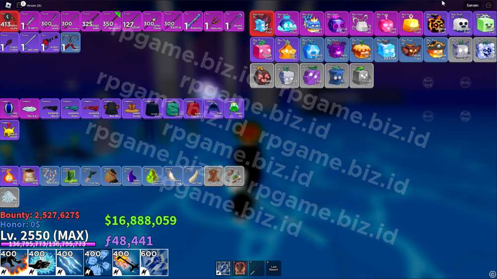 Blox Fruits| Lv2550 | Godhuman + Hallow Scythe | Full Skill Mammoth | Full Body Buso Haki + Ken ...