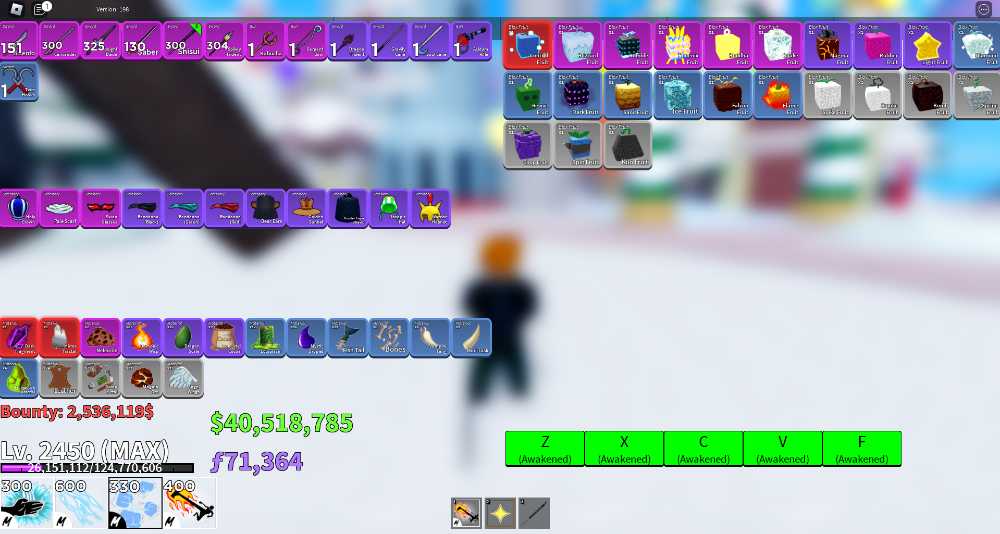 Blox Fruits| Lv2450 | Awaken Light | Full Body Buso Haki + Ken Haki ...