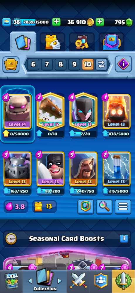 Fully Protected Level 38 Strong Golem Deck 796 gems 2 Champ 6K Trophies ...