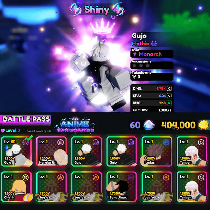 ID820 Shiny Gujo MonarchAnime Vanguards - Full Unverified - Instant ...