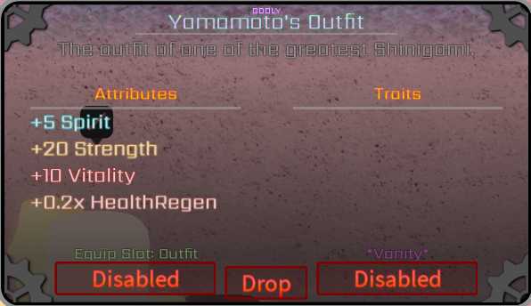 Yamamoto's Outfit (Godly) - Peroxide