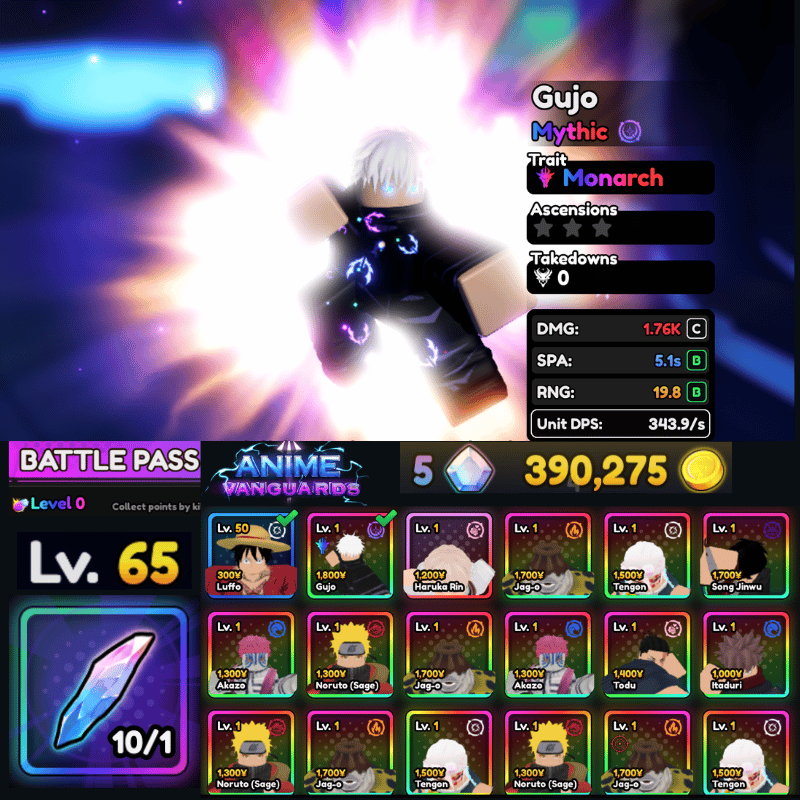 ID668 New: Gujo Monarch 0.1%Anime Vanguards - Full Unverified - Instant ...