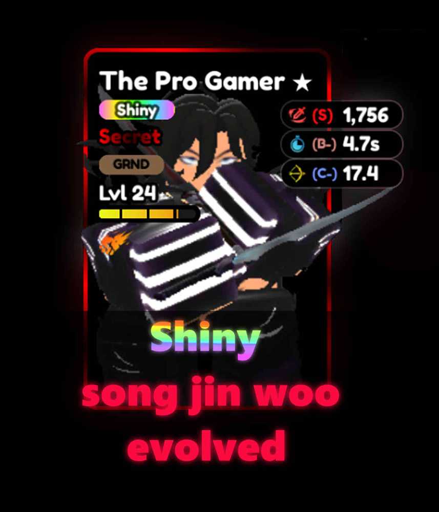 Shiny Secret The Pro Gamer - Song jin voo l Roblox Anime Defenders
