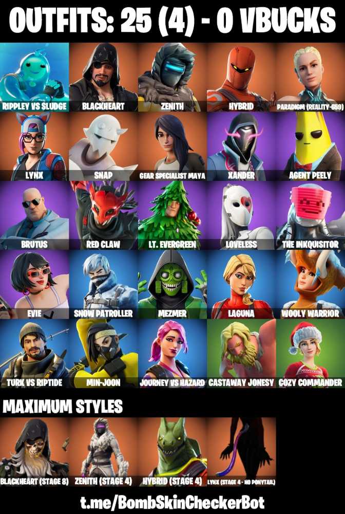 PC/PSN/XBOX/NINTENDO 25 SKINS COZY COMMANDER LOVELESS FULL ACCESS ...