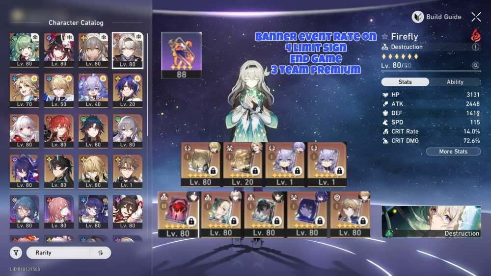 [ASIA TL 70 ENDGAME] [7 SIGNATURE] | FIREFLY SIGN + SEELE SIGN + LUOCHA ...