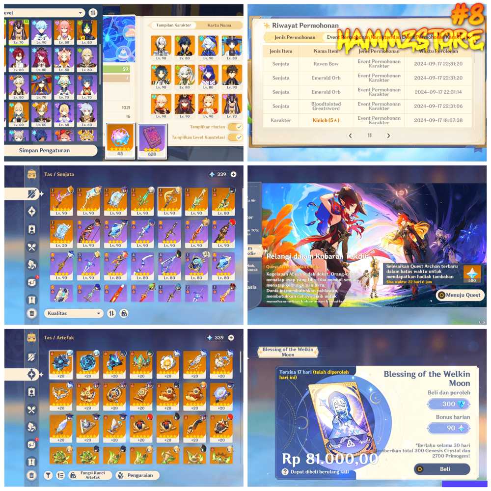 #8 | AR 60 | Asia Server | female | Mid-End Game Account | 14 Five ...