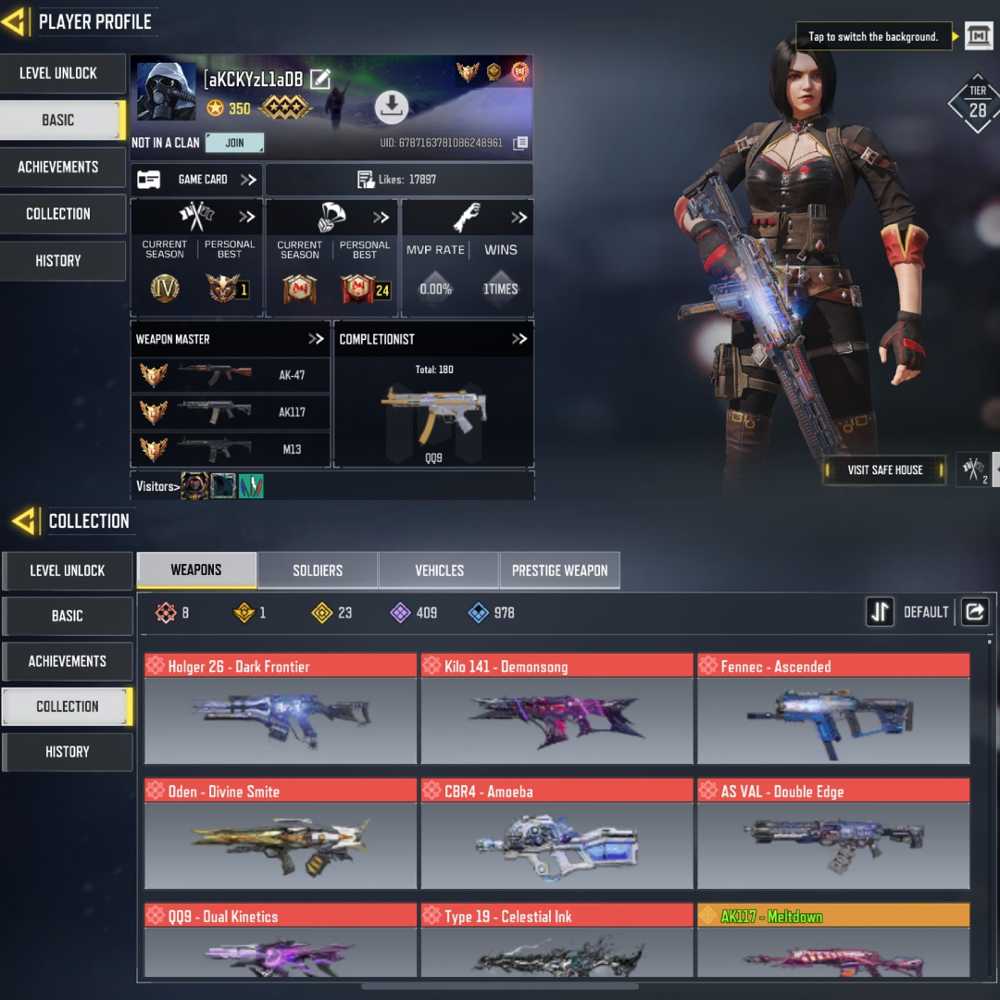 LEVEL 350 MAX CODM ACCOUNT WITH 8 MYTHIC WEAPONS AND 23 LEGENDARY ...