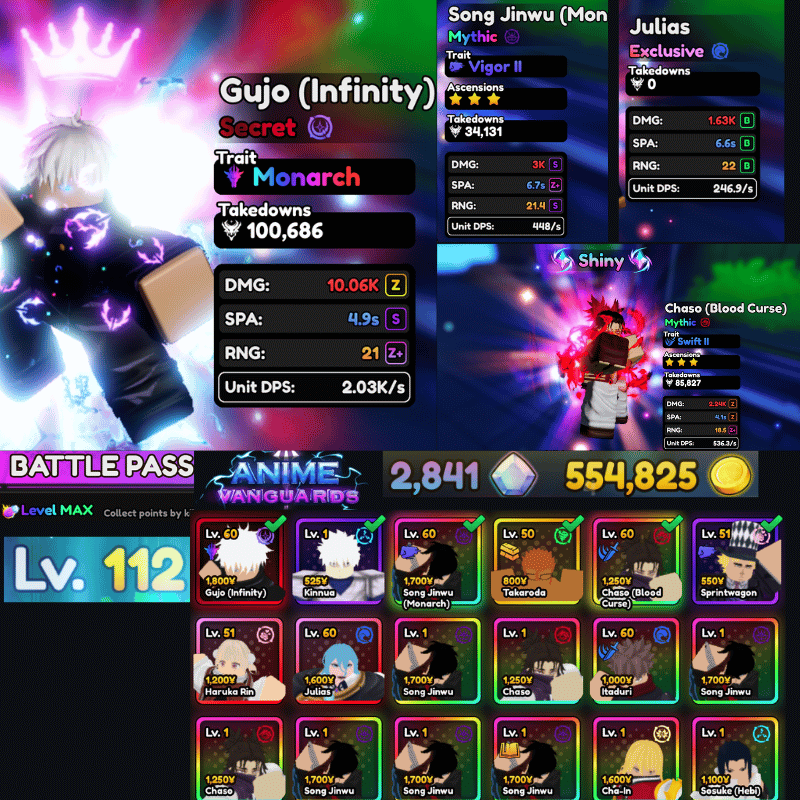 ID733 New: Gujo Secret Monarch,Song Jinwu⭐⭐⭐,Shiny Chaso⭐⭐⭐,JuliasAnime ...