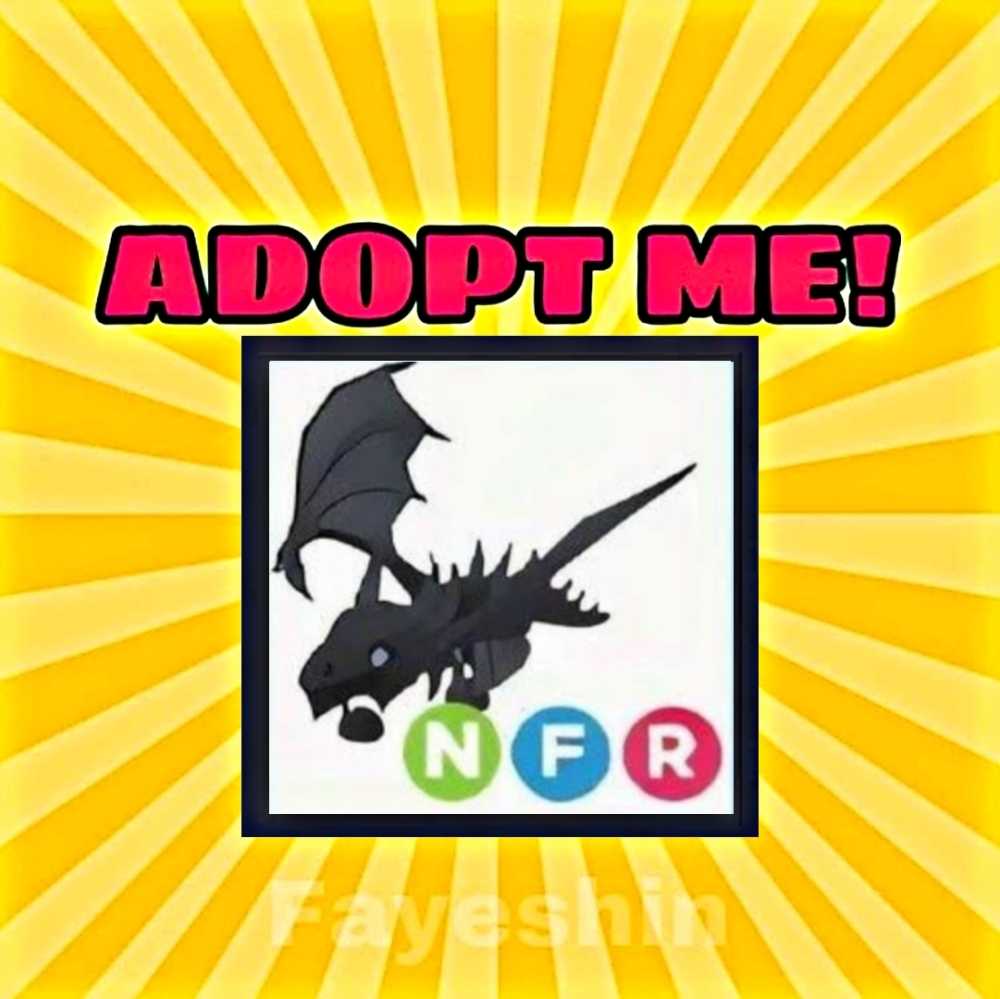 Adopt Me Legendary Neon Fly Ride Shadow Dragon NFR