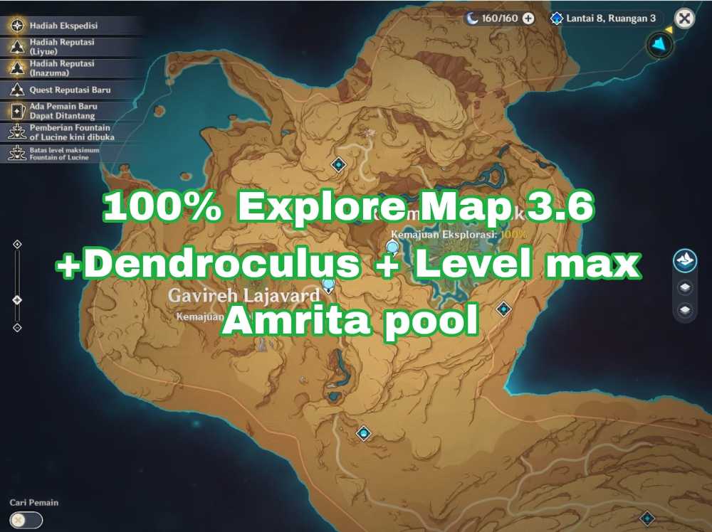 100% Explore Sumeru Forest+Desert+Hadramaveth+ New Map 3.6 + Lv Max ...