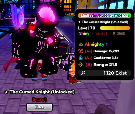 Shiny The Cursed Knight Igris Almighty Anime Defenders