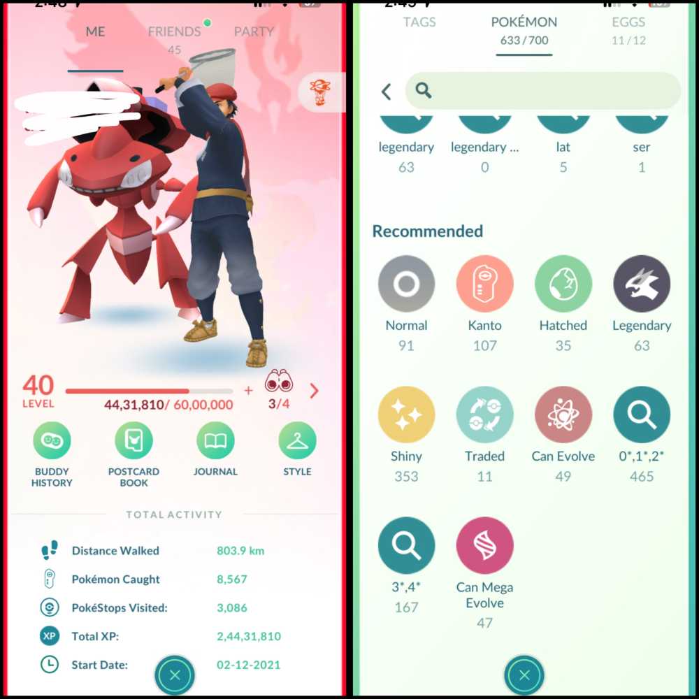 LV 40 | YEAR 2021 | 633/700 POKEMONS | 2 HUNDO | 353 SHINY | 63 ...