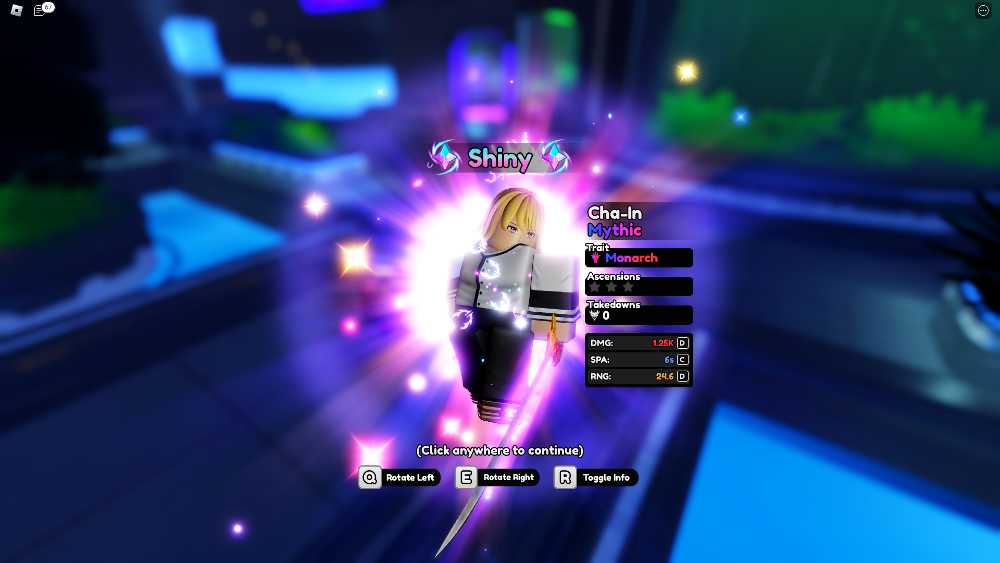 [ Anime Vanguards ] Shiny Cha-In Trait Monarch