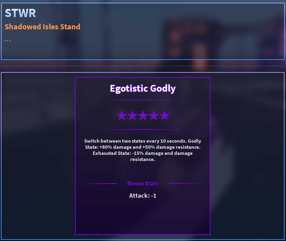 [ AUT ] Egotistic Godly STWR [ Shadow The World Requiem ] ( Attack - 1 ...