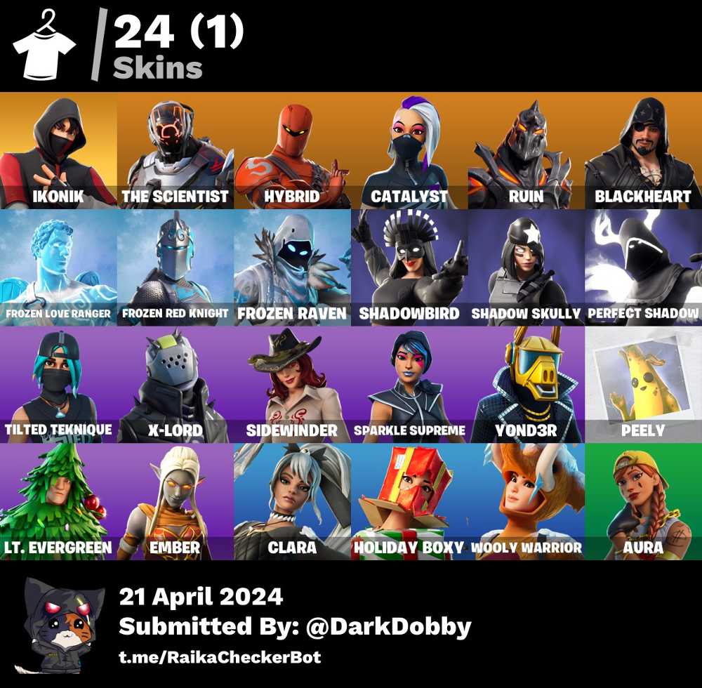 ⭐24 Skin⭐Ikonik⭐Scenario⭐Ruin⭐Freeze Bundle⭐Shadow Bundle⭐Peely⭐Aura⭐ ...
