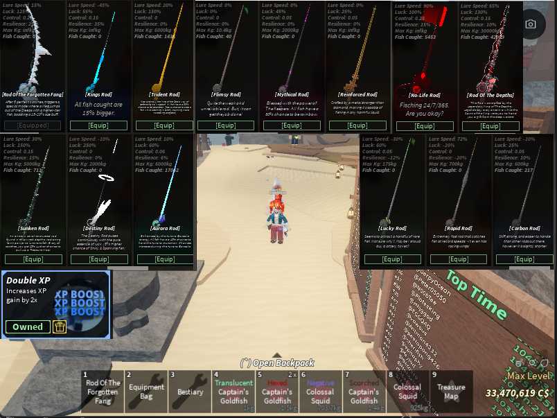 FISCH | Rod Of Forgotten Fang + No-Life Rod l 9 Rods | XP Game Pass l ...