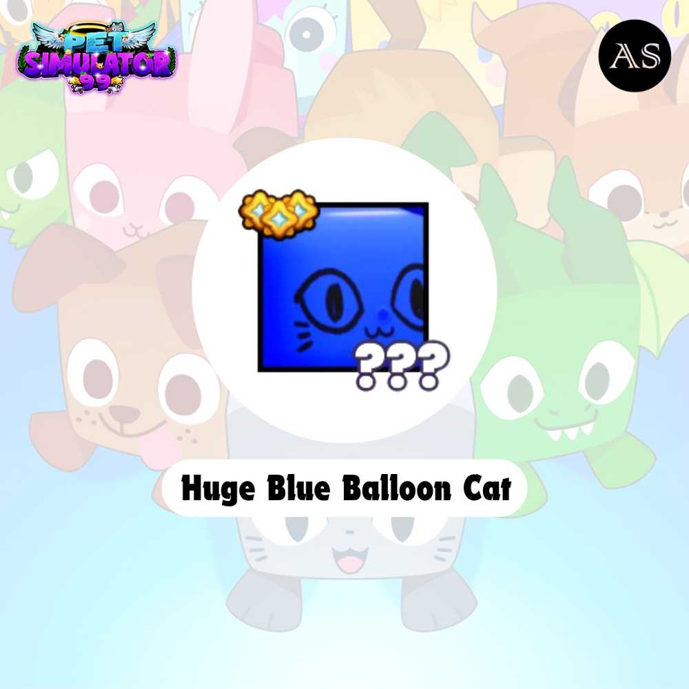 Huge Blue Balloon Cat