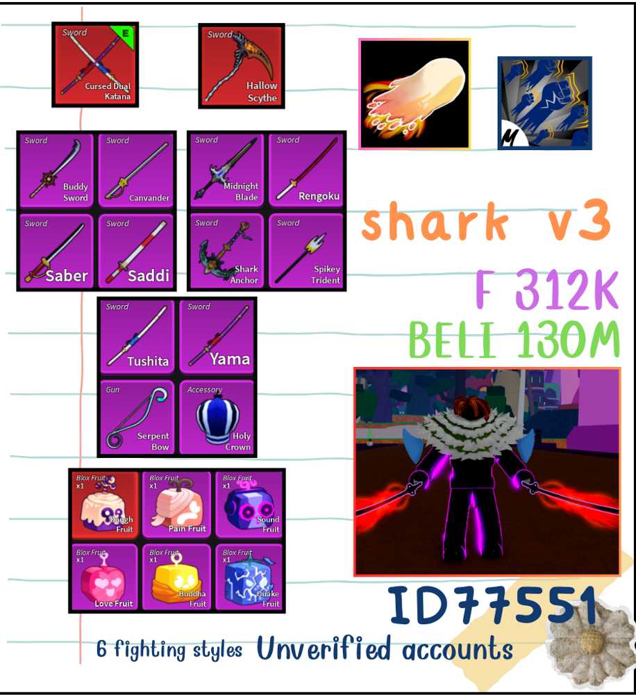 Awakened Dough : CDK - Shark Anchor - Hallow scythe | GODHUMAN | Unverified AccountInstant Delivery