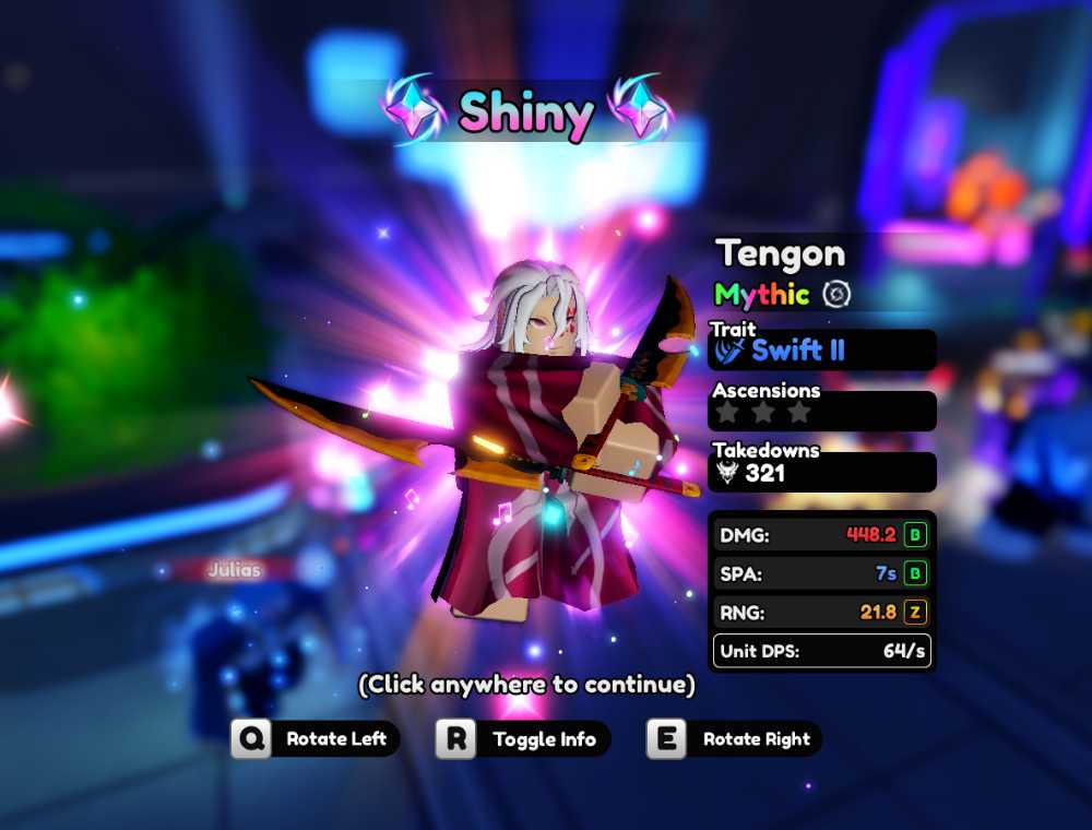 Anime Vanguards | Shiny Tengon Gems95k RR 100 | Battlepass 50 ( MAX ...