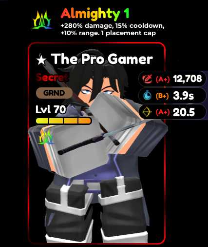 The Pro Gamer Evolved Almighty Lvl.70 Secret Sung Jinwoo Roblox - Anime ...