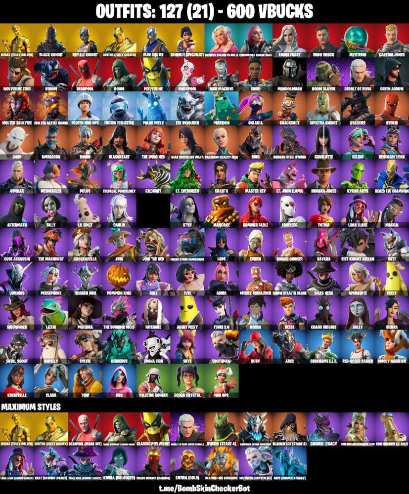 127 SKINS+BLACK KNIGHT+ROYALE KNIGHT+BLUE SQUIRE+SPARKLE SPECIALIST ...