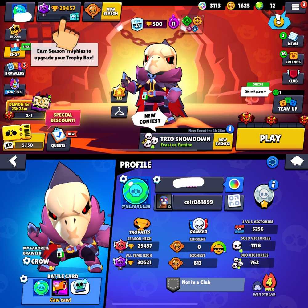 29.4k Trophy Hypercharged - Crow Max - Frank , Mortis , Willow , Spike ...