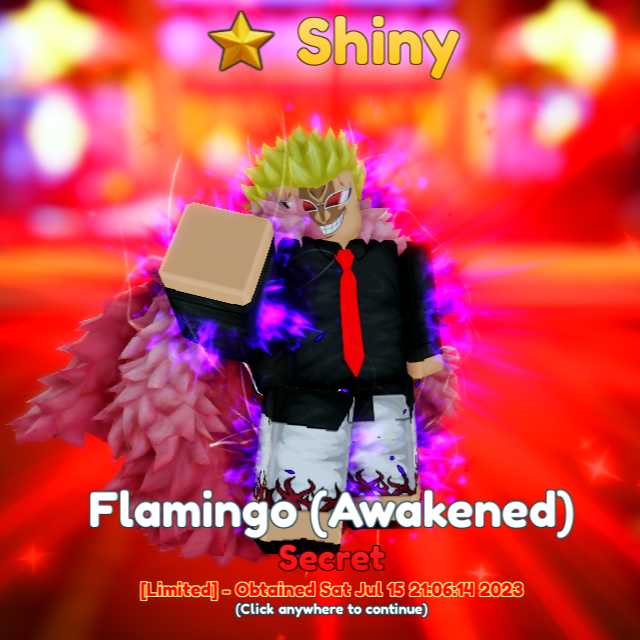 Shiny Flamingo (Awakened) EVO - Anime Adventure AA