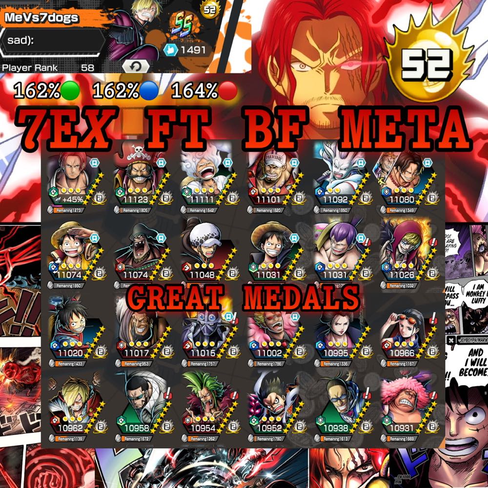 [INSTANT] 7EX MAXED GEAR 5 ROGER SHANKS LUFFY YAMATO HYBRID AKAINU ...