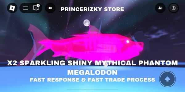 x2 Sparkling Shiny Mythical Phantom Megalodon