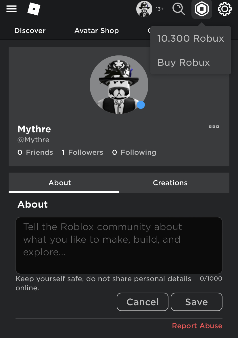 Roblox Account[10300 Robux][2018]