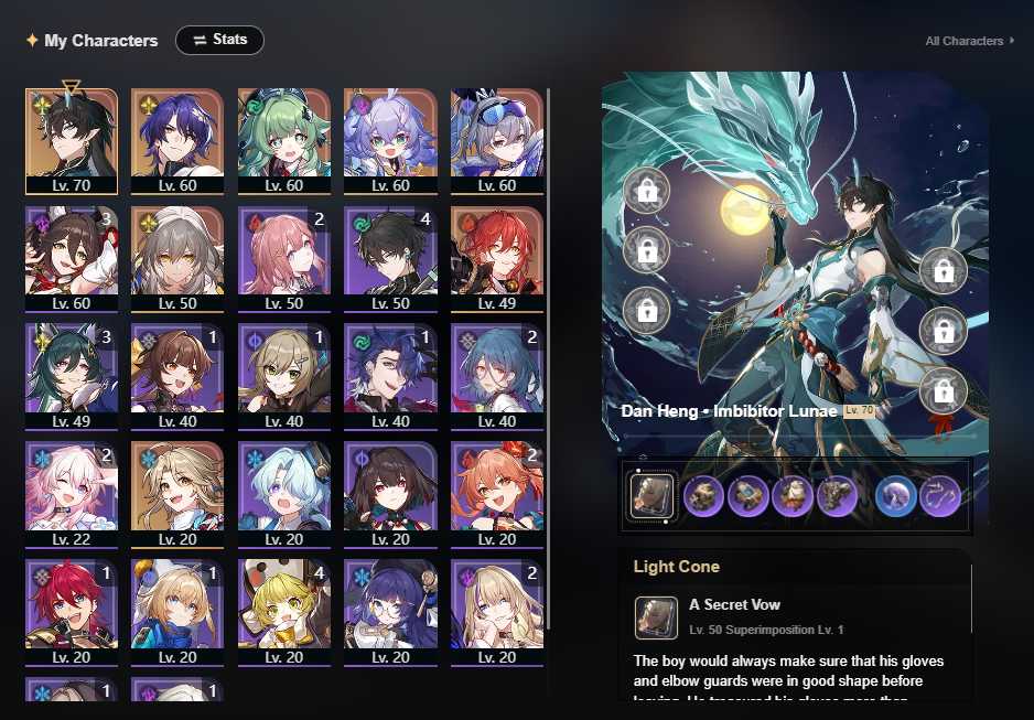 NA | 7+1 Leg | Dan Heng Imbibitor Lunae, Huohuo, Bailu, Silver Wolf, Dr ...