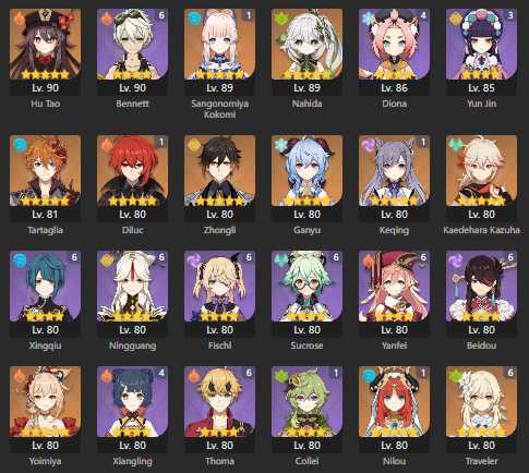 ⭐️Asia⭐️INSTANT DELIVERY⭐️AR 58⭐️13x5* CHARACTERS⭐️8x5* WEAPONS⭐️GANYU ...