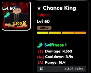 Anime Defenders - Secret Chance king / Hakari Evo ⭐️ Max Level