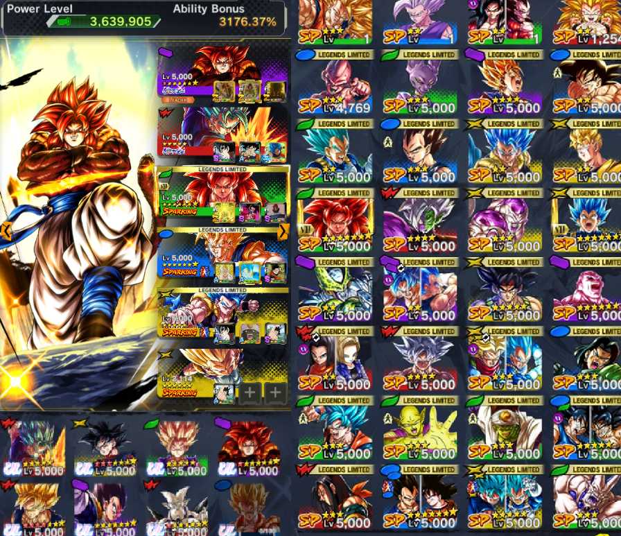 N551 4 UL (SS4 Gogeta 8s + SS2 Gohan + Ui Goku 10s + Vegito Blue) SSGSS ...