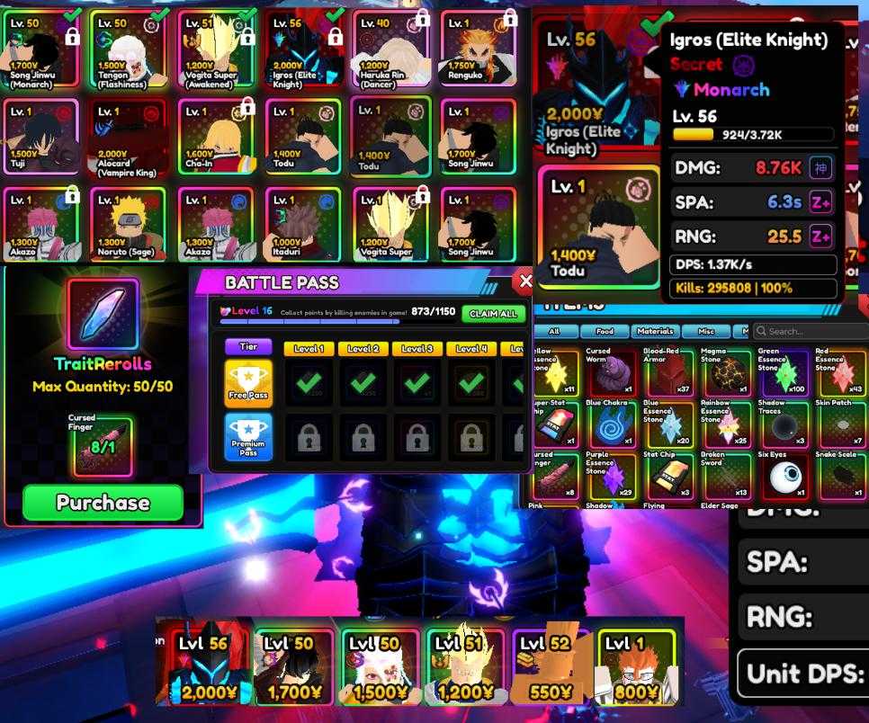 Account LVL 51 | IGRIS MONARCH |Sprintwagon(Fortune) Anime Vanguards ...