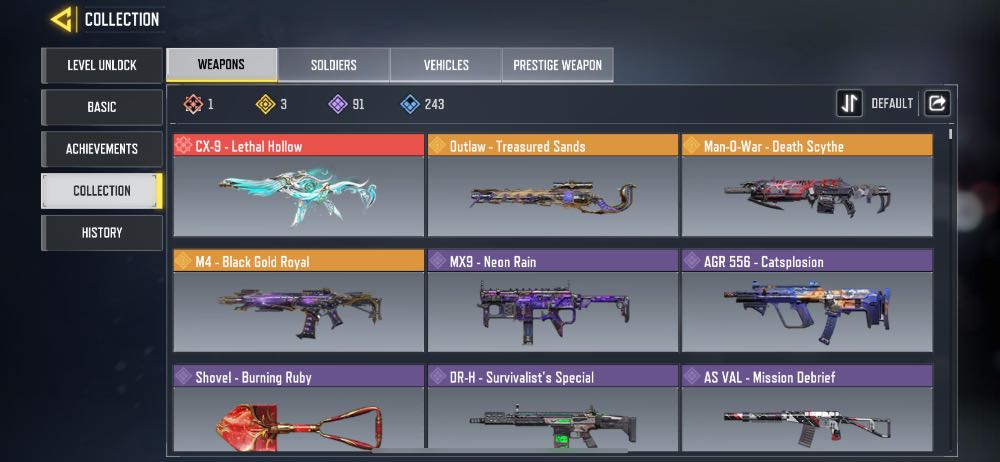 Cheap Account 1 Mythic CX-9, 3 Legendary