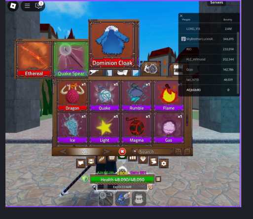 King Legacy / Dragon Inventory / Ethereal / Dominion Cloak / 15m Cash ...