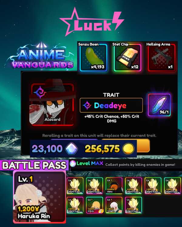 AV59 | Secret Alocard(Alucard)(Trait Deadeye)+Haruka Rin+10 Mythic - 96 ...