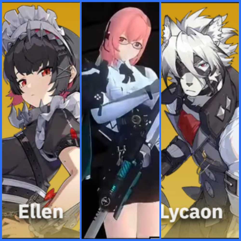 [Asia]Lvl 4- 8[female]Ellen Joe+Yanagi+Lycaon+Random 4-star Characters ...