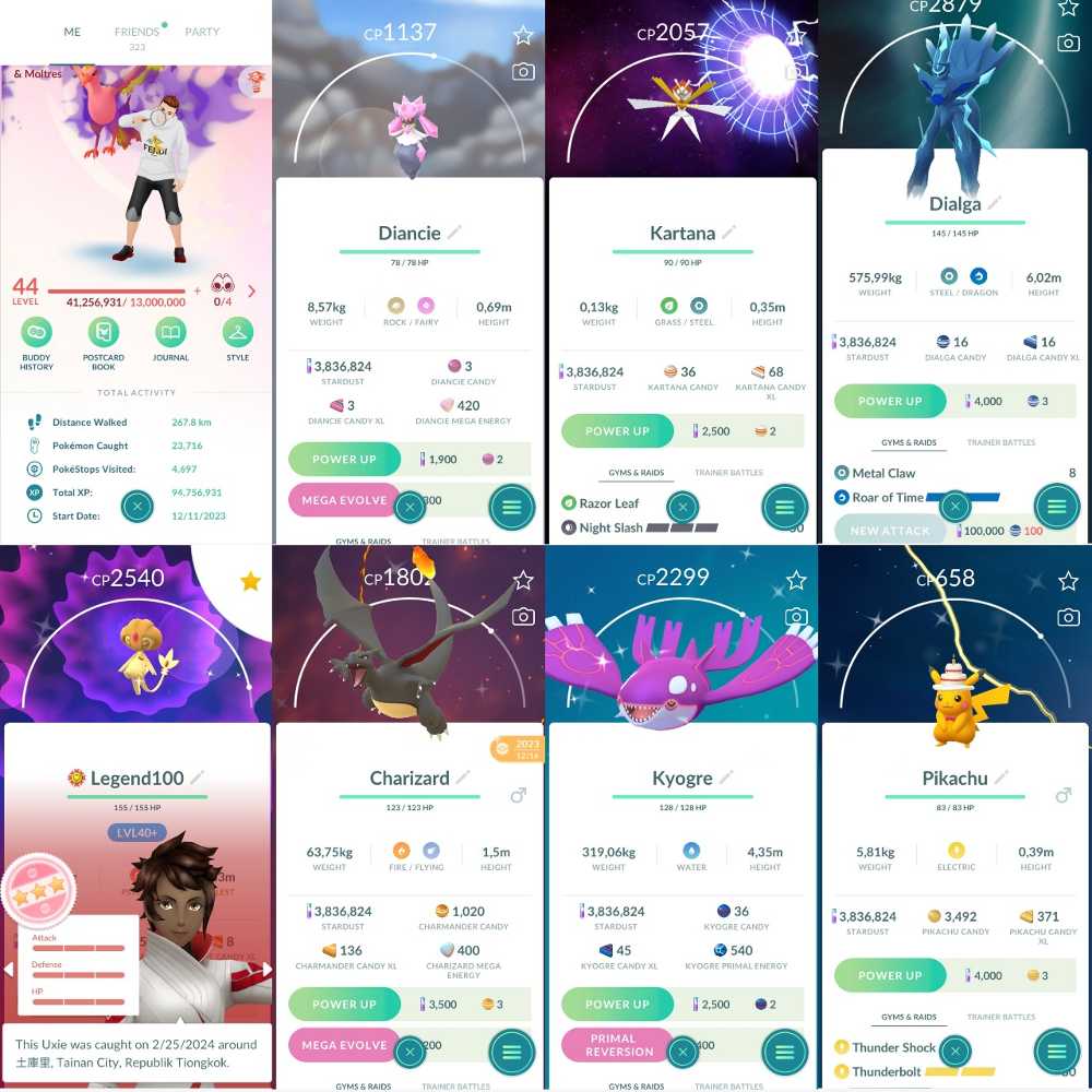 1241 LV44 Dialga Origin Roar of Time Hundo217 Shundo Uxie Mega Diancie ...