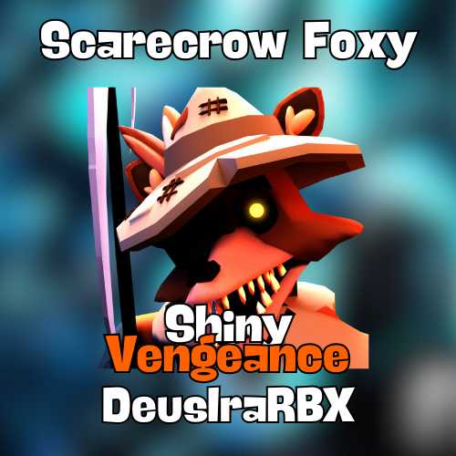 Shiny Vengaence Scarecrow Foxy / Five Nights TD - FNTD - Fast Delivery