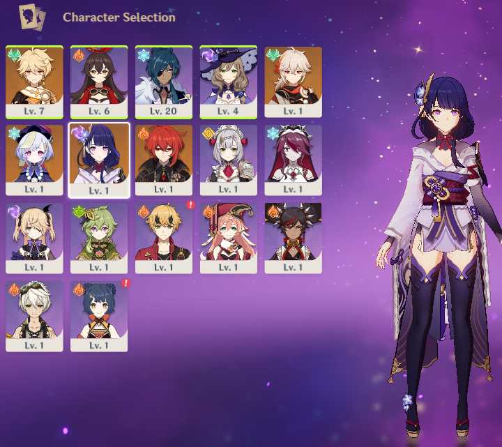 [Asia]AR10 Baal raiden Kazuha Diluc Qiqi xiangling*c1 bennett starter ...