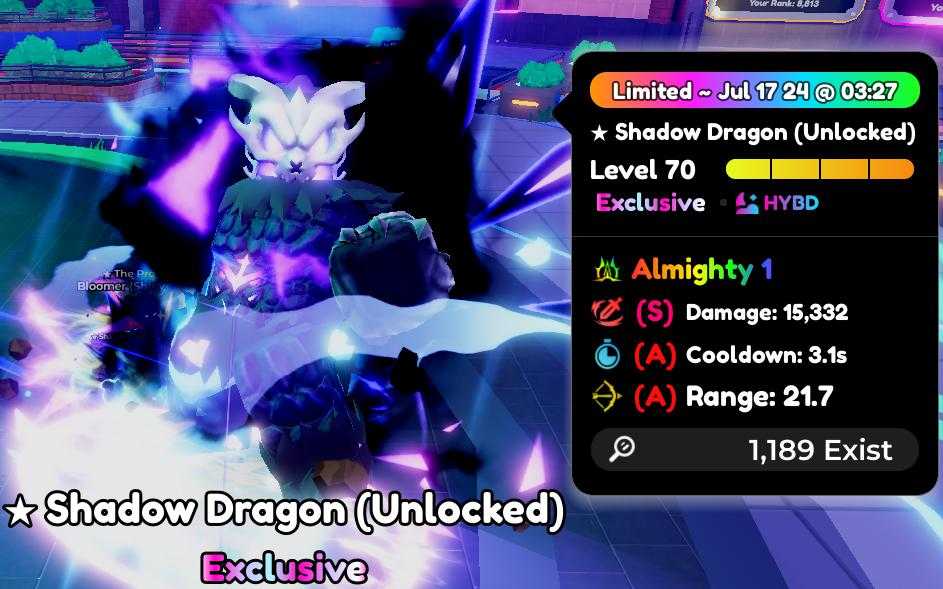 Almighty Shadow Dragon | Anime Defender