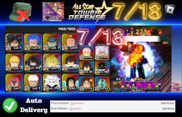 Astd+Blox Fruits+Anime Defenders⭐x18 7 STAR ⭐ All Star Tower Defense ⭐ ...