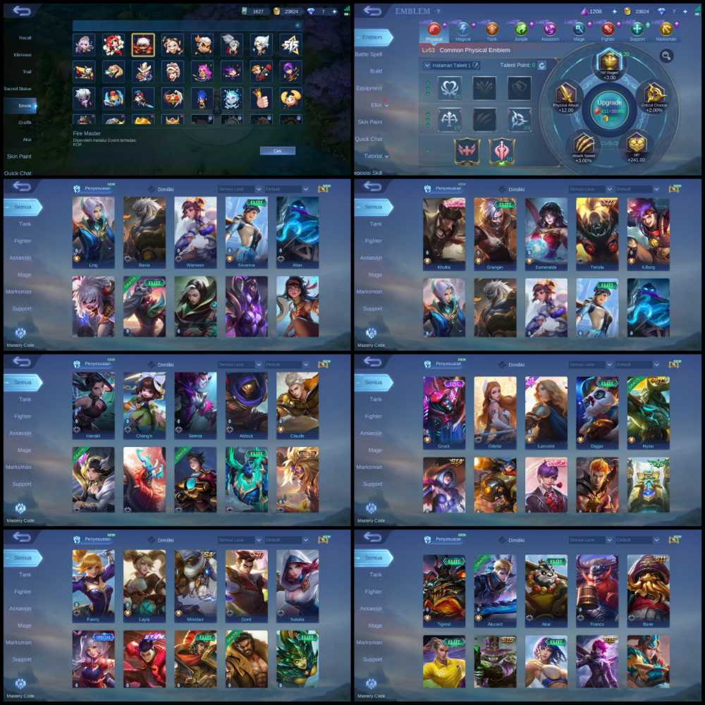 LV 86 skin 67 Hero 66 Collector Badang