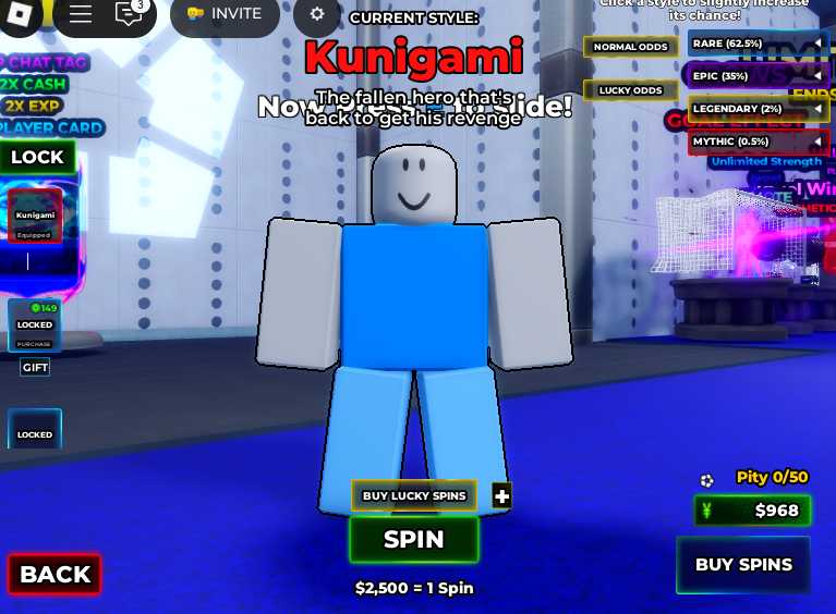 ROBLOX | Blue Lock: Rivals | Kunigami | Ice | Automatic Instant Delivery