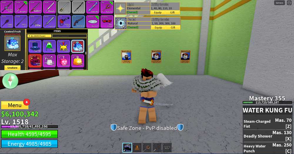 [Blox Fruits] Permanent Portal,Light Storage: 2 | Water Kungfu level ...