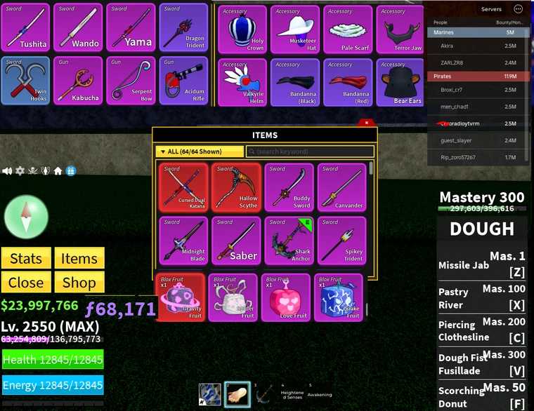 Blox Fruits / Dough v2 / V4 Ghoul FULL Gear / CDK-HS-SharkAnchor-GHM ...